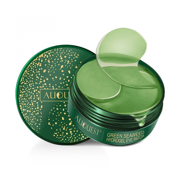 AuQuest Custom Logo Green Seaweed Under Eye Patches Collagen Hydrogel ...