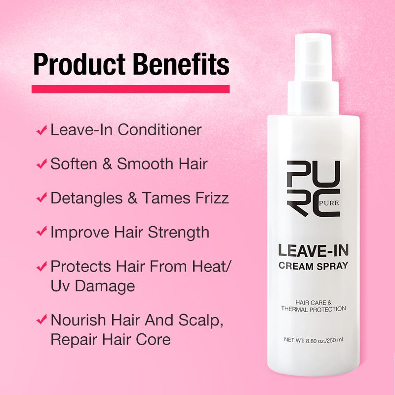 Leave In Conditioner Anti Frizz Detangler Hair Spray Manufacturer