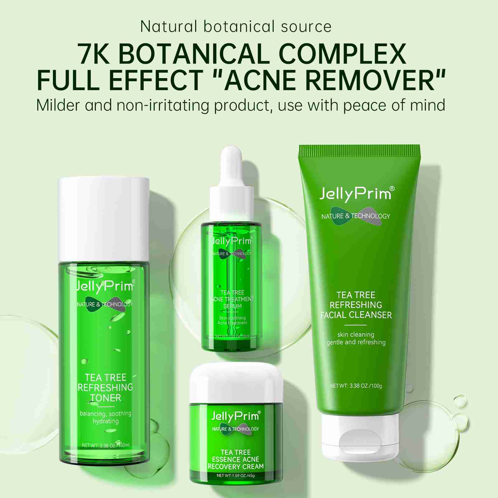 JellyPrim OEM Tea Tree Essential Oil Acne Removal Skin Care Set ...