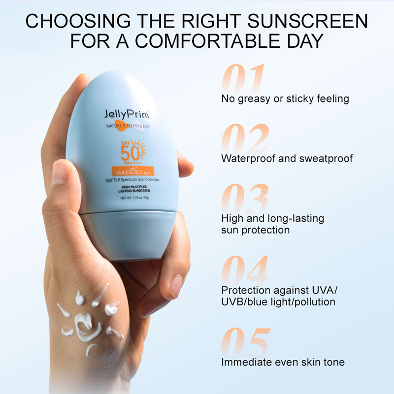 JellyPrim Best Sun Protection Cream SPF 50 Full Spectrum Sunscreen for ...