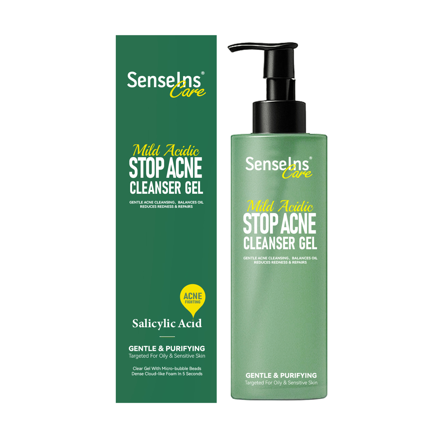 Private Label Organic Stop Acne Cleanser Gel Deep Cleansing Anti Acne ...